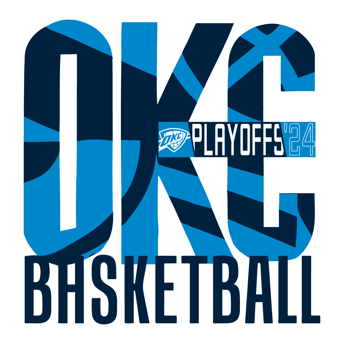 OKC Basketball Thunder Playoffs 2024 Svg Digital Download - Inspire Uplift
