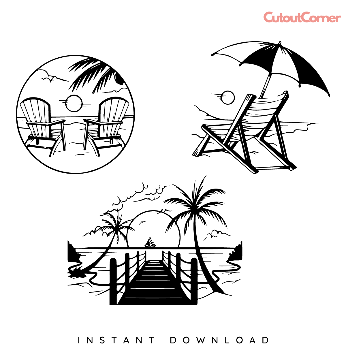 Beach SVG Digital Download Files | Inspire Uplift