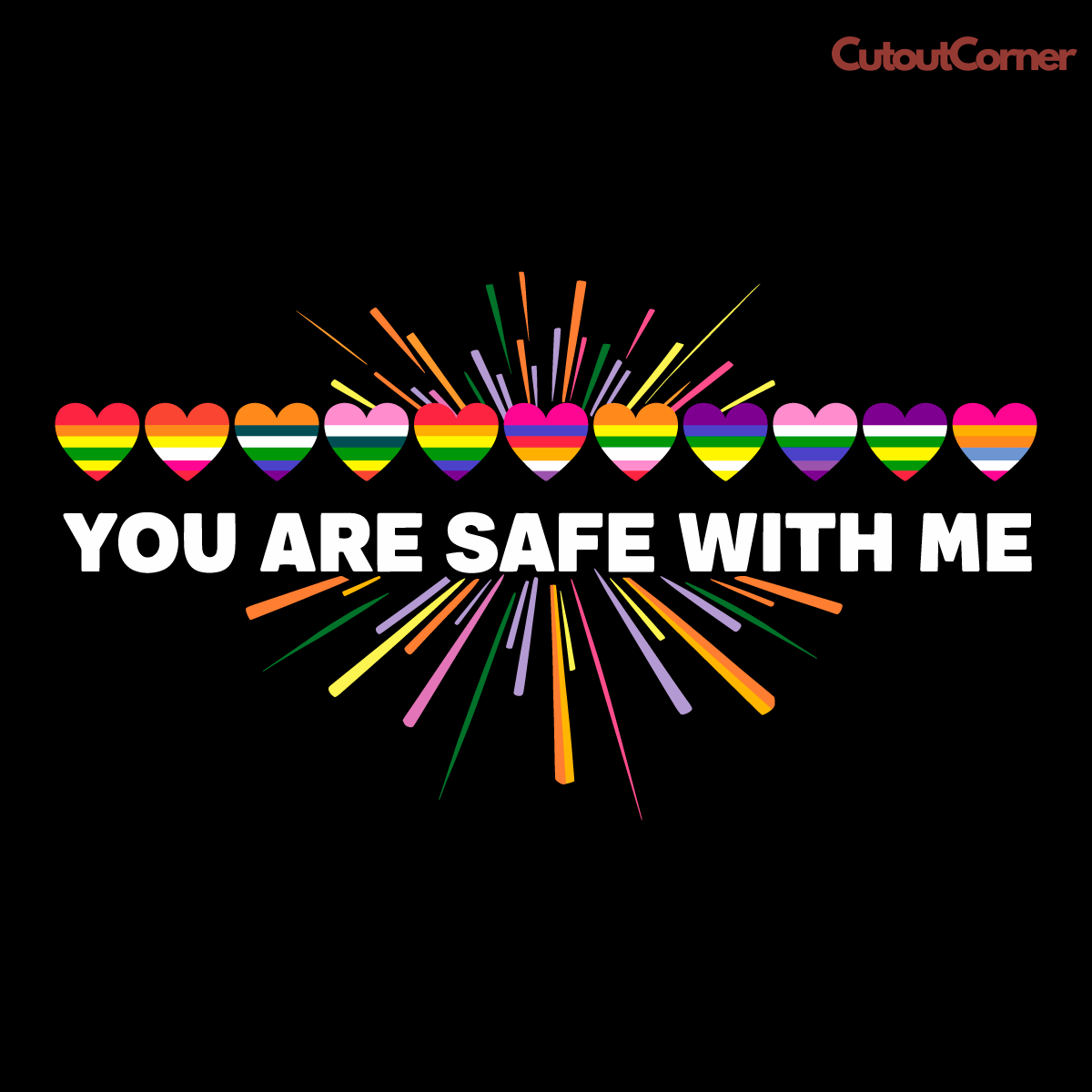 Pride Month You Are Safe With Me Svg LGBT Friendly LGBT Supp | Inspire ...
