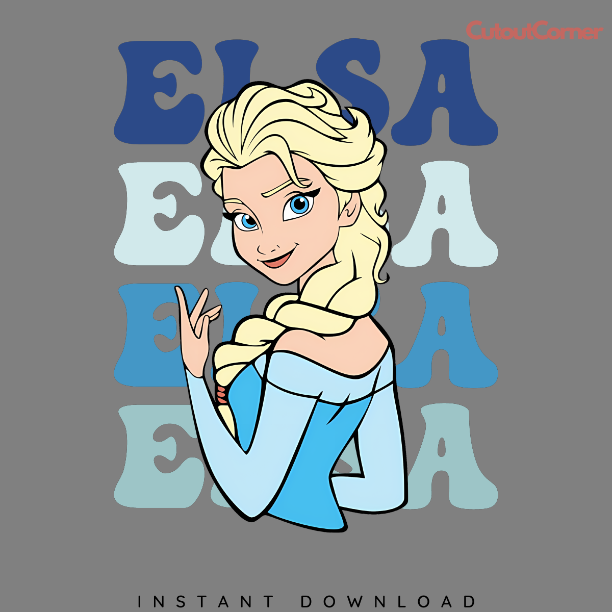 Elsa Disney Princess Cartoon Frozen Png Digital Download Fil | Inspire ...