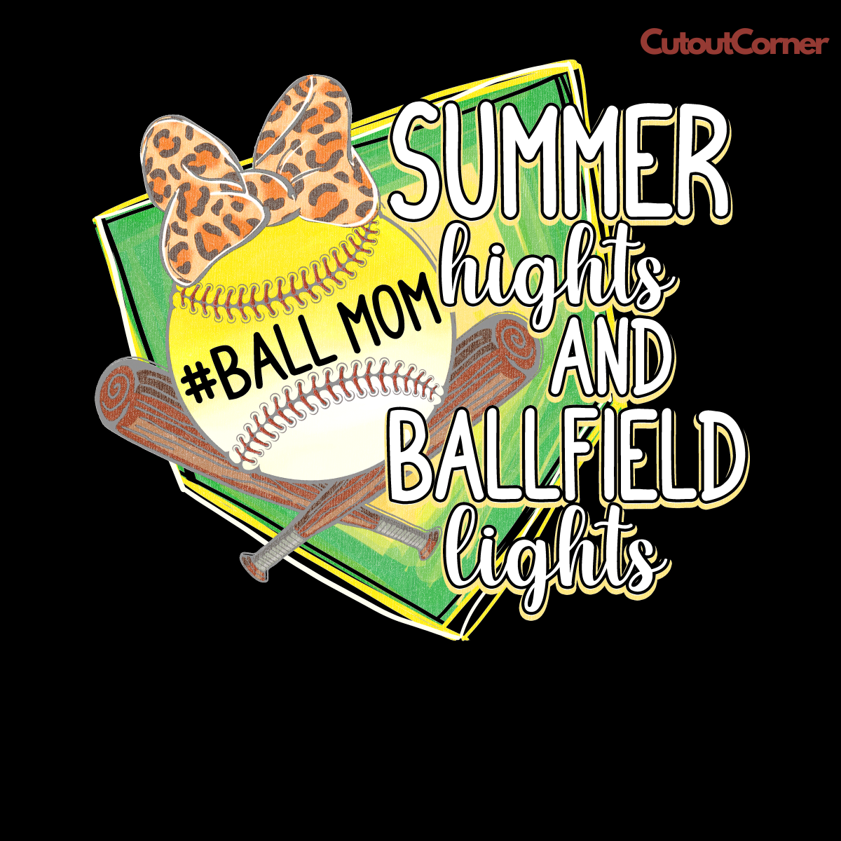 Summer Highs And Ballfield Lights PNG Digital Download Files | Inspire ...