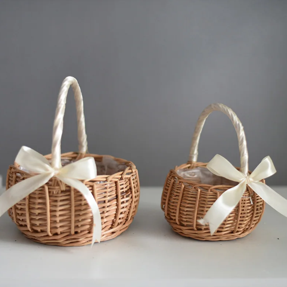 Wicker rattan Easter basket Egg storage basket Handmade | Inspire Uplift