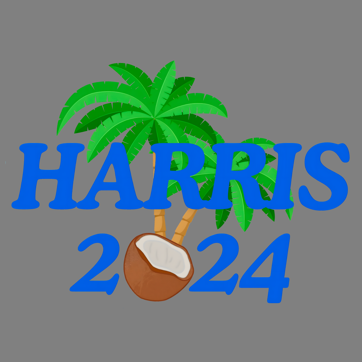 Harris 2024 Coconut Tree Meme PNG Digital Download Files | Inspire Uplift