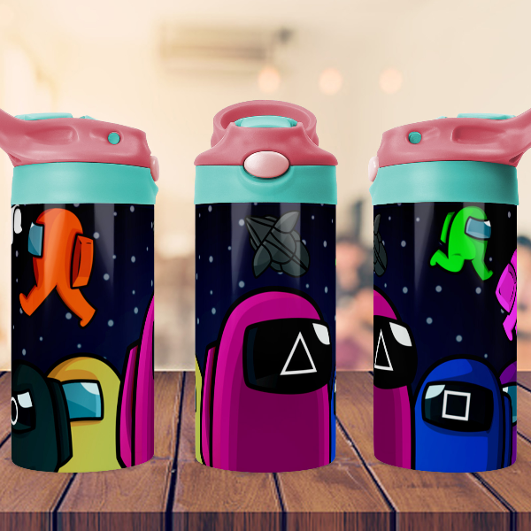 Among us Design Tumbler , kids 12oz Flip top Sippy Tumbler S | Inspire ...