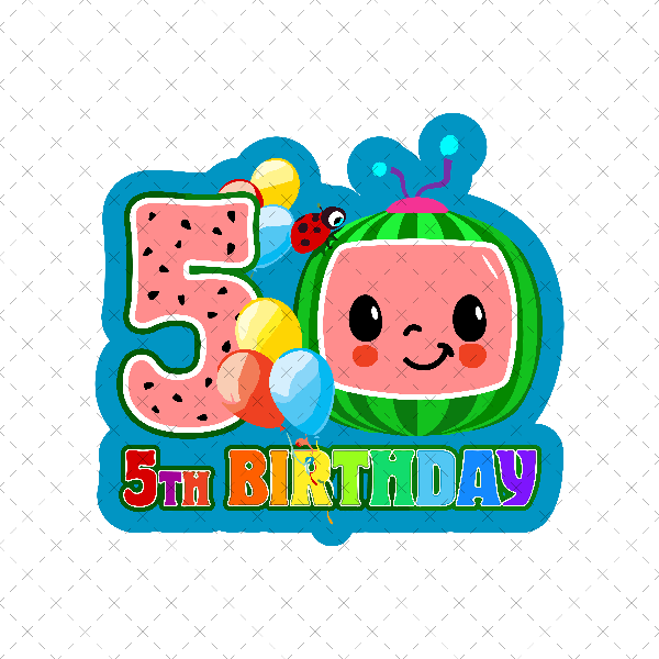 5th Birthday Png, 5th Birthday Party Png, Birthday Png, Happ | Inspire Uplift
