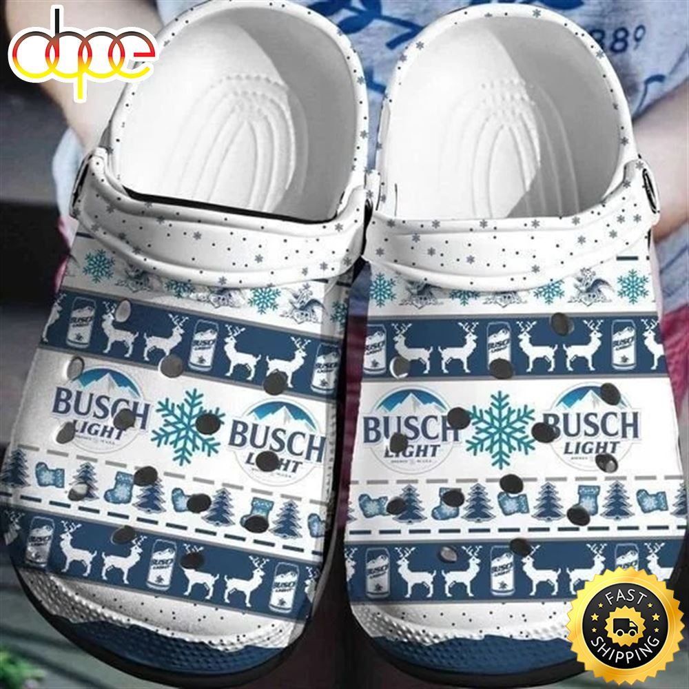 Busch Light Beer Christmas Ugly Pattern Crocs Crocband Clog | Inspire ...