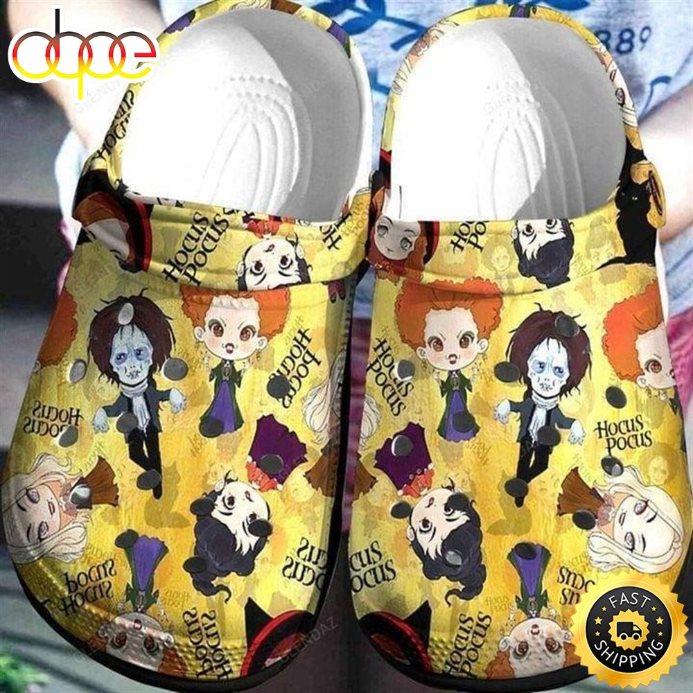 Cartoon Hocus Pocus Witches Yellow Crocs Classic Clog Shoes | Inspire ...