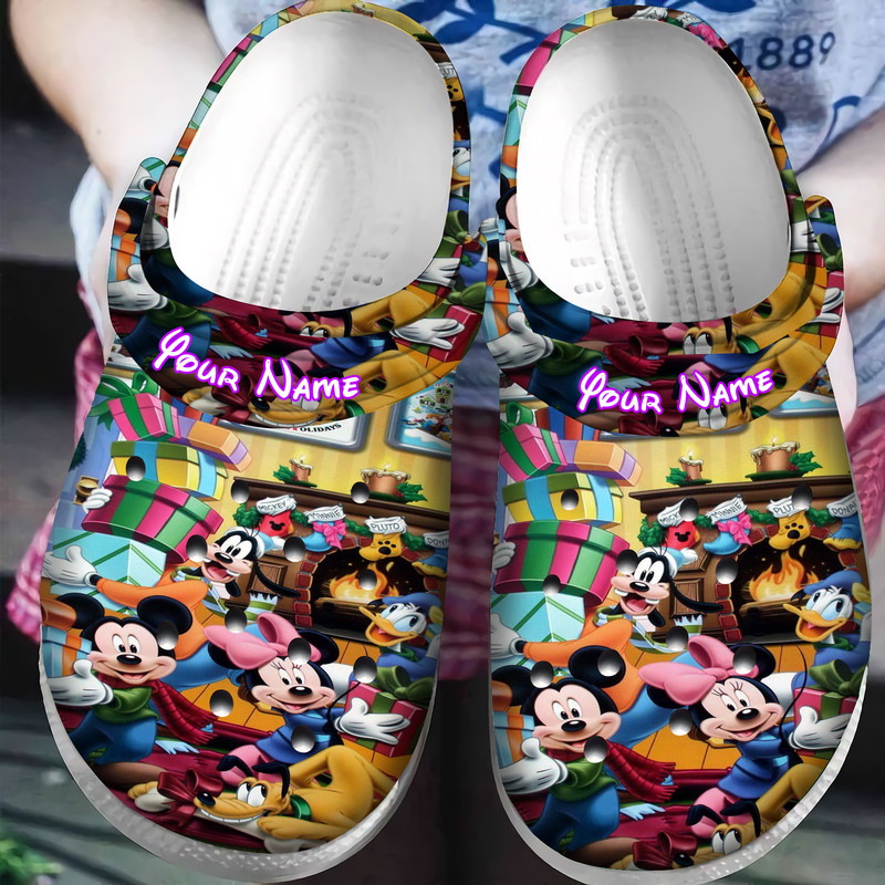 Disney Mickey Mouse Christmas Mickey Personalized Crocs Clog | Inspire ...