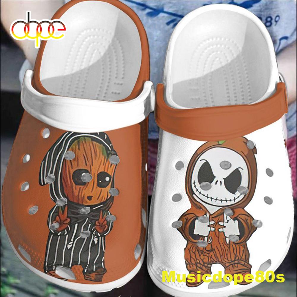 Halloween 2022 Baby Groot And Cute Jack Skellington Crocs | Inspire Uplift