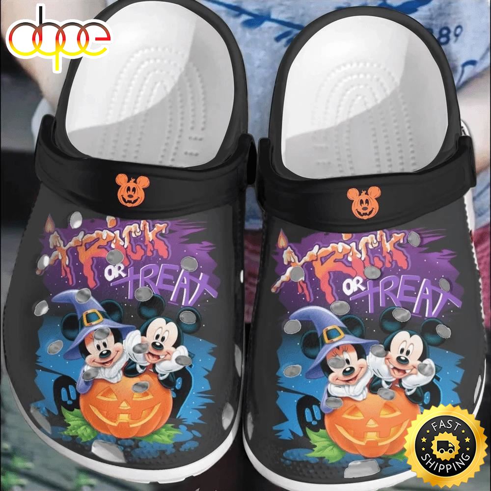 Pumpkin Trick Or Treat Mickey Mouse Couple Classic Clogs Sho | Inspire ...