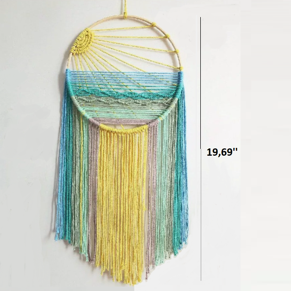 Modern Macrame Wall Hanging "Sunrise" with tassels, Woven Wa | Inspire ...
