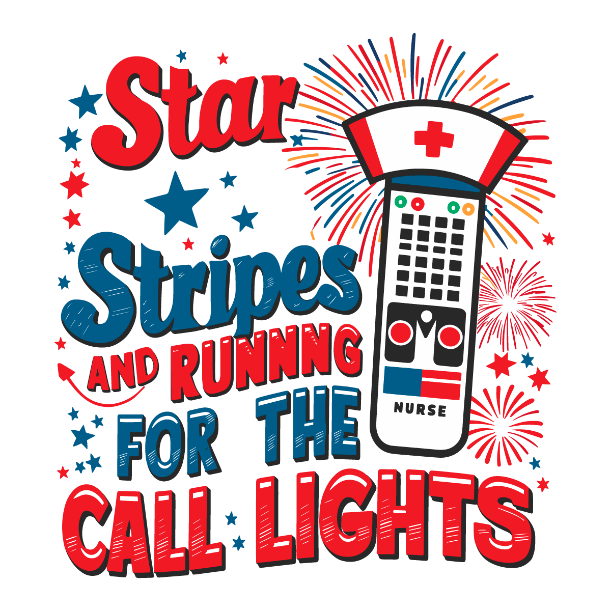 Retro Stars Stripes And Running For Call Lights SVG | Inspire Uplift