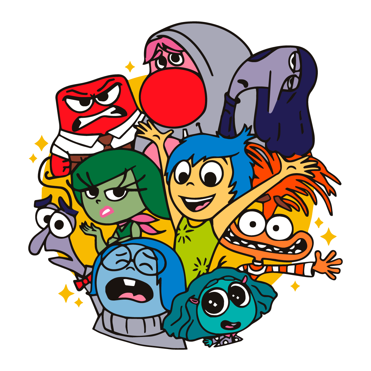 Inside Out 2 Characters Disney Pixar SVG | Inspire Uplift
