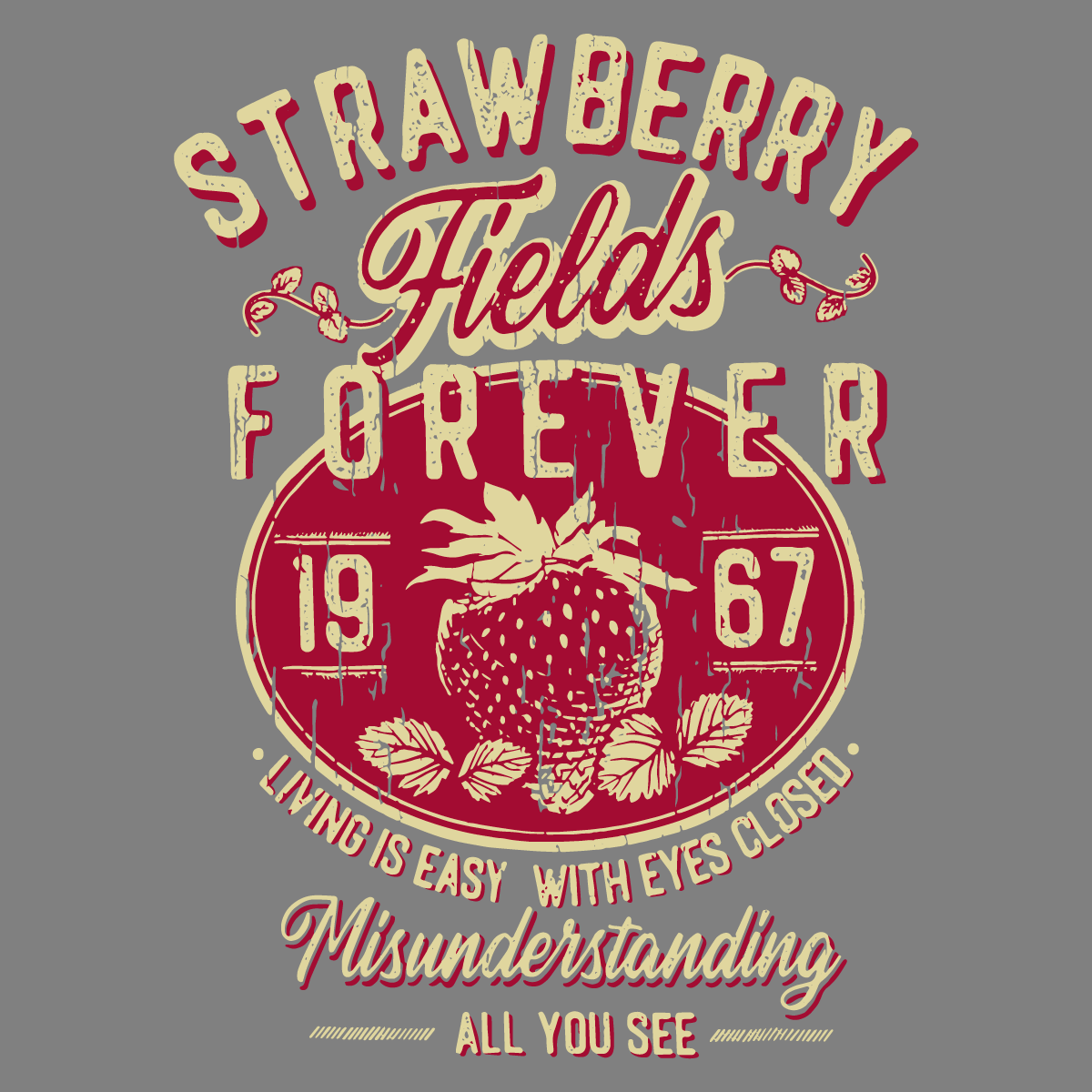Strawberry Fields Forever 1967 SVG Digital Download Files | Inspire Uplift