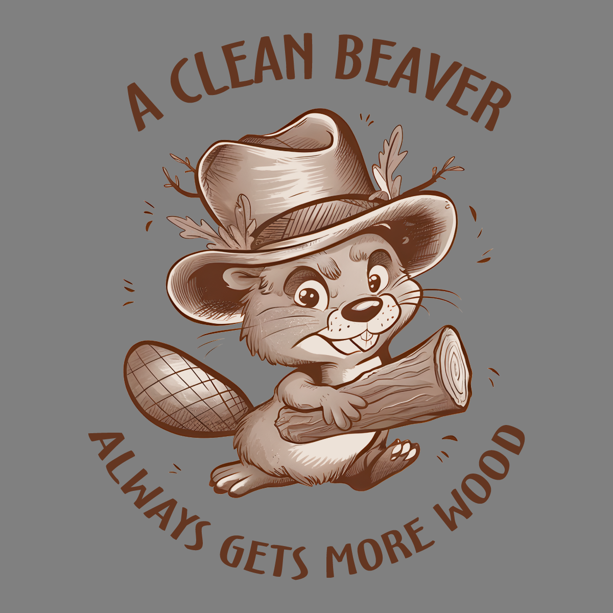 Funny Animal A Clean Beaver Always Gets More Wood PNG | Inspire Uplift
