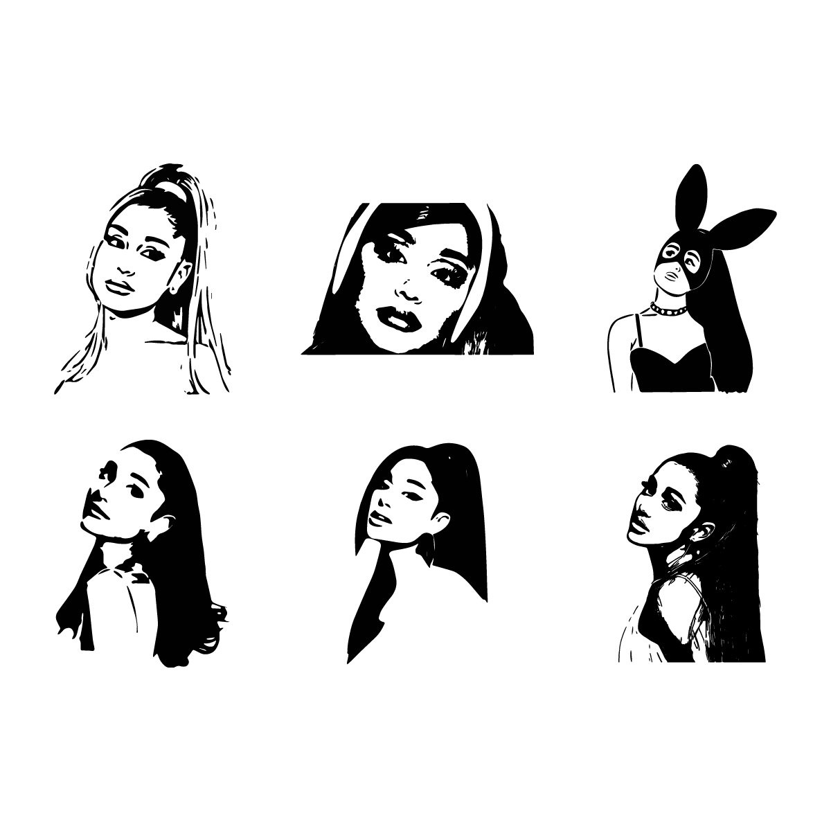 Ariana Grande SVG - Grande Silhouette Svg - Ariana Grande Pn | Inspire ...