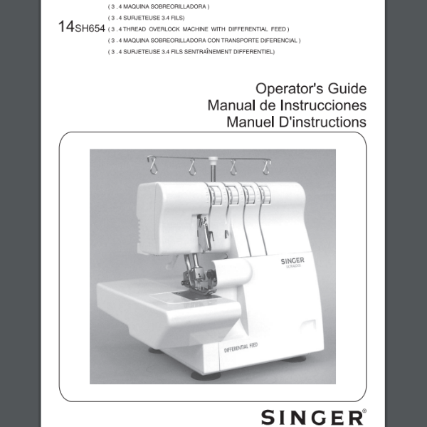 Singer 14SH644 / 14SH654 Sewing Machine Operator's Instructi | Inspire ...