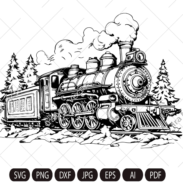 Steam Engine Clipart | Inspire Uplift