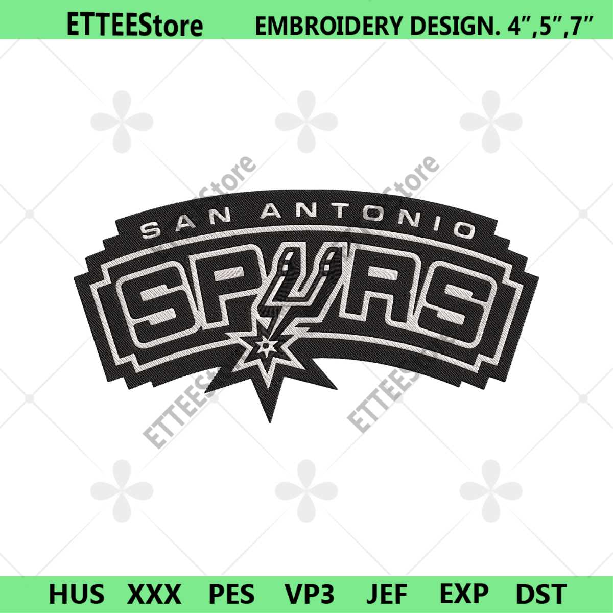 San Antonio Spurs Logo Symbol Embroidery Digital Files, San | Inspire ...