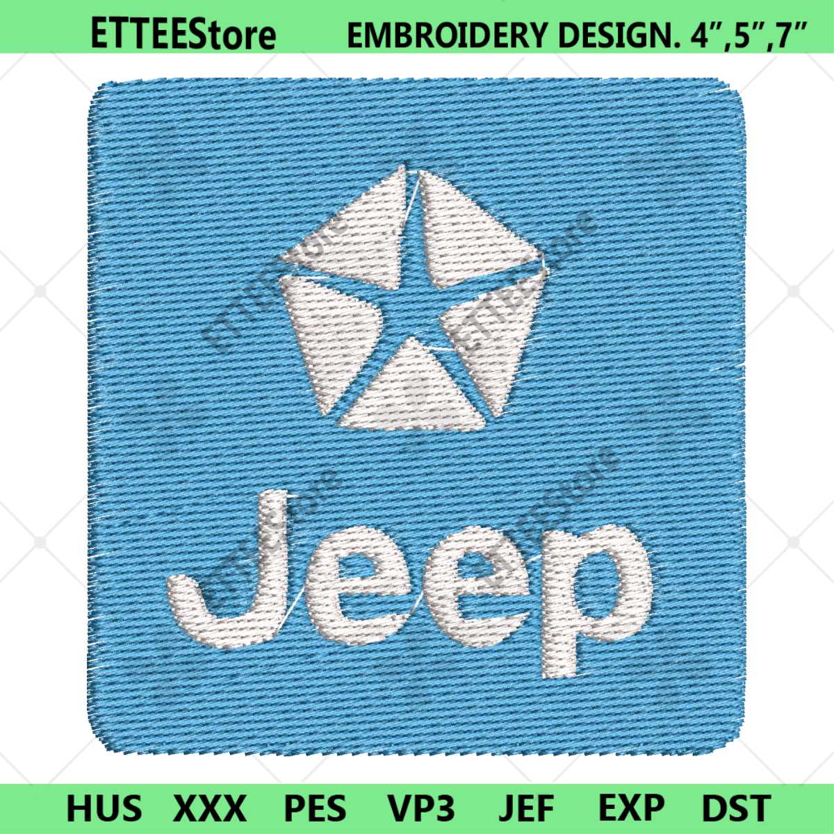 Jeep Logo Embroidery Design Sport Car Brand Embroidery | Inspire Uplift