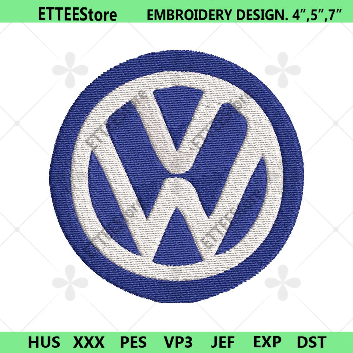 Volkswagen Logo Car Embroidery File VW Logo Embroidery Insta | Inspire ...