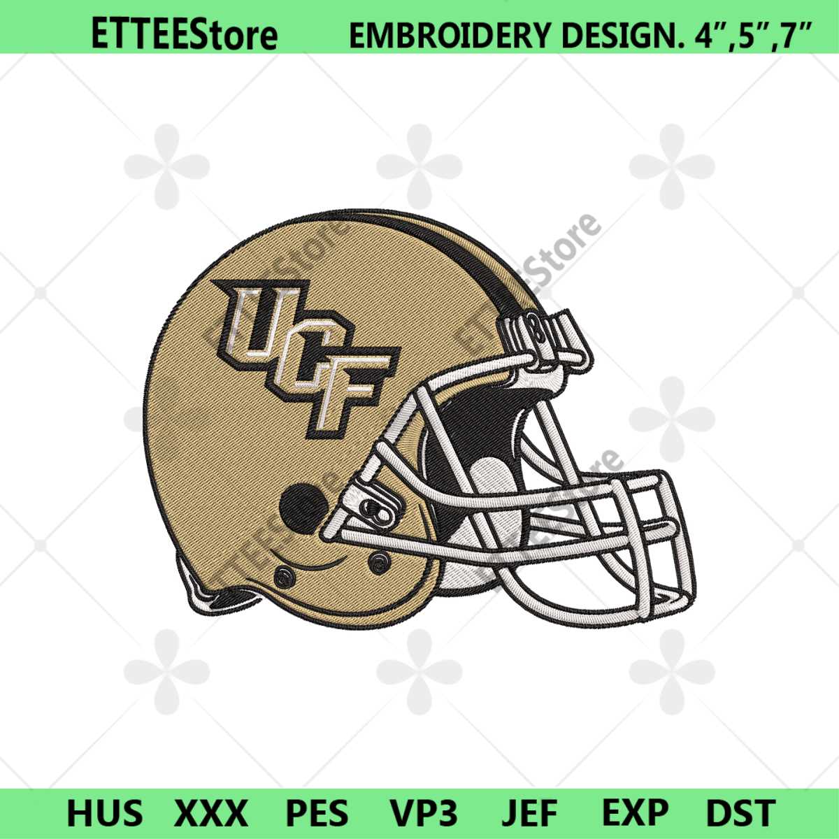 UCF Knights Helmet Embroidery Instant Download | Inspire Uplift