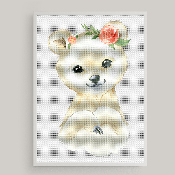 Cross stitch pattern Bear - Inspire Uplift