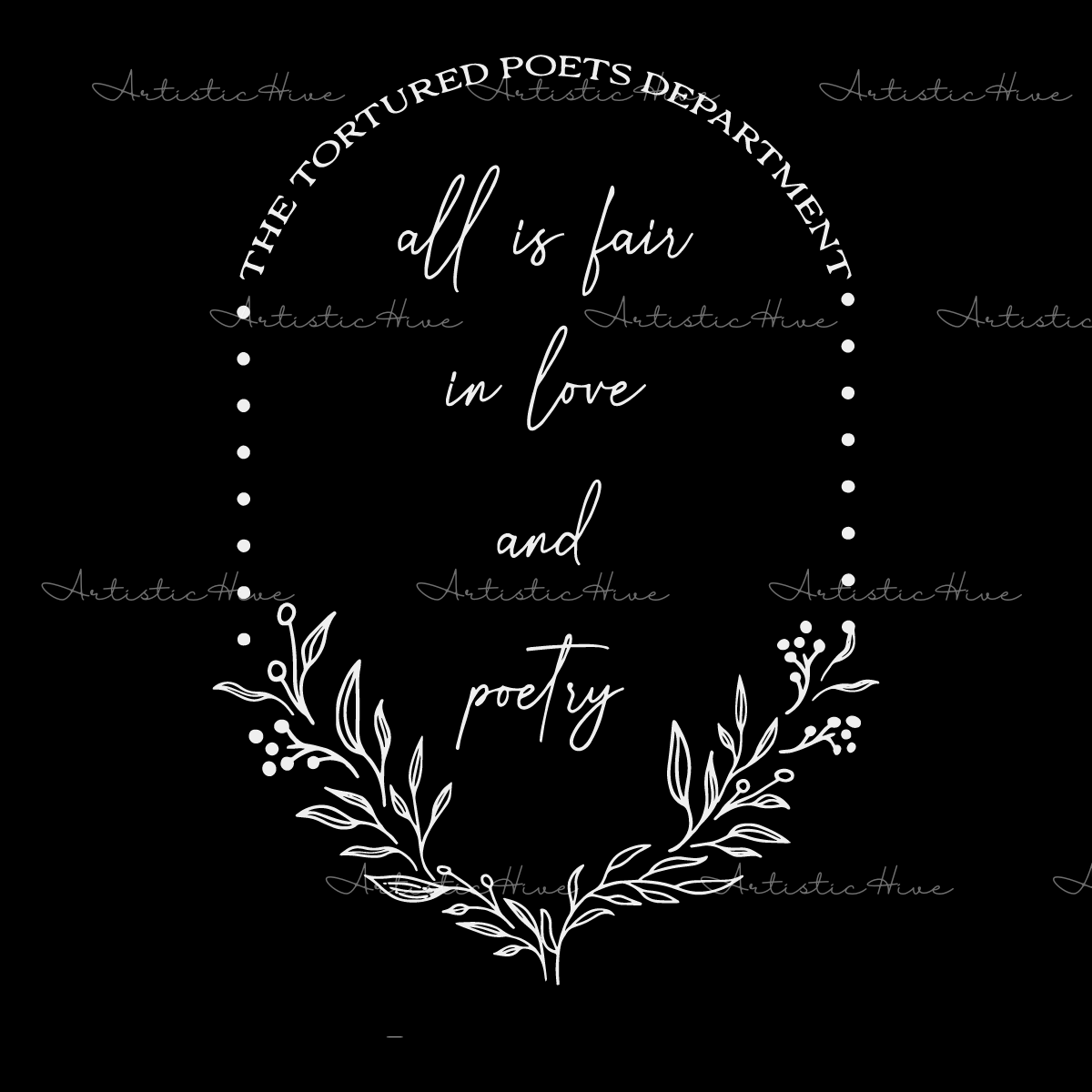 All Is Fair In Love And Poetry Swiftie SVG | Inspire Uplift