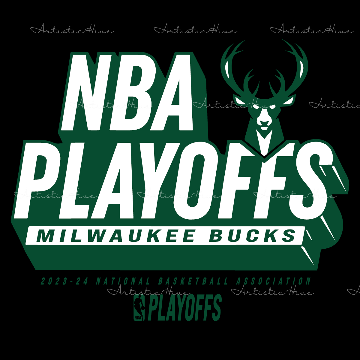 NBA Playoffs Milwaukee Bucks Team 2024 Svg | Inspire Uplift