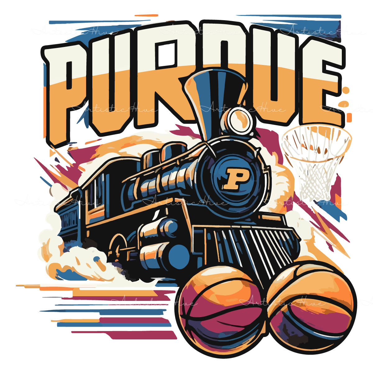 Train Purdue Basketball NCAA Team Png Digital Download Files - Inspire ...