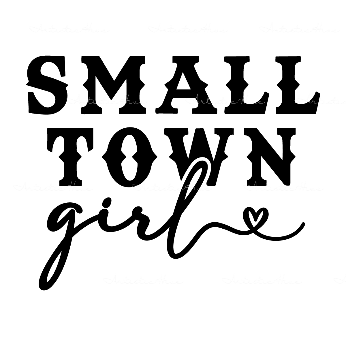 Small Town Girl svg Digital Download Files - Inspire Uplift