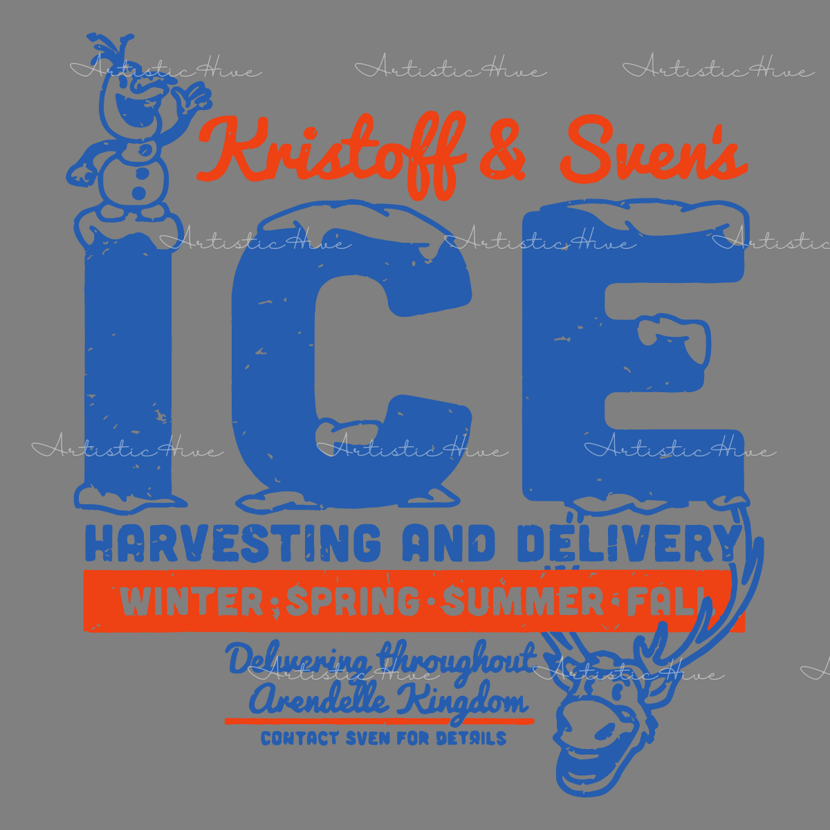 Frozen Kristoff And Svens Ice Harvesting And Delivery SVG | Inspire Uplift