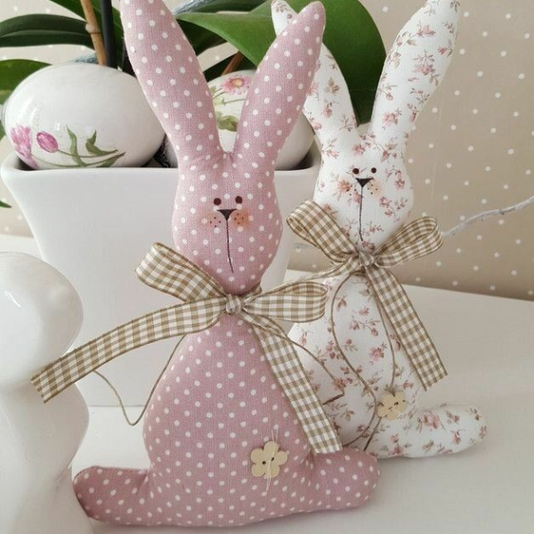 Diy Easter Bunny decor, stuffed soft Bunny, sewing Rabbit, h | Inspire ...