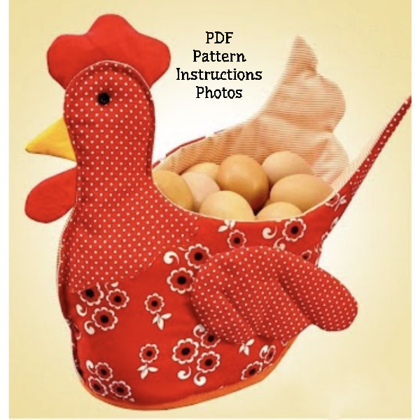 Diy Easter Chicken Basket for eggs, sew Easter decoration, s | Inspire ...