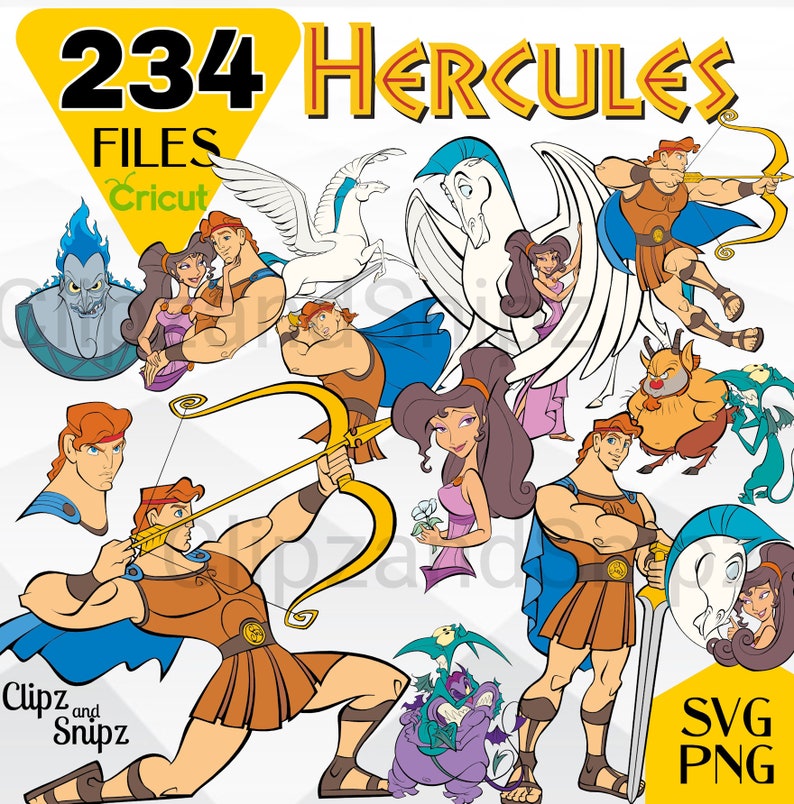 Hercules SVG Bundle, Hercules PNG Clipart, Hercules Cricut L | Inspire ...