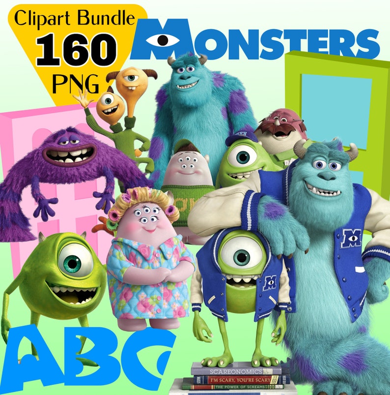 Monsters Inc PNG Bundle, Monsters Inc Clipart, Monsters PNG, - Inspire ...