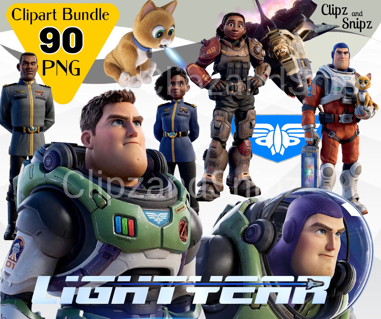 Lightyear Clipart PNG Bundle Transparent Backgrounds Instant - Inspire ...