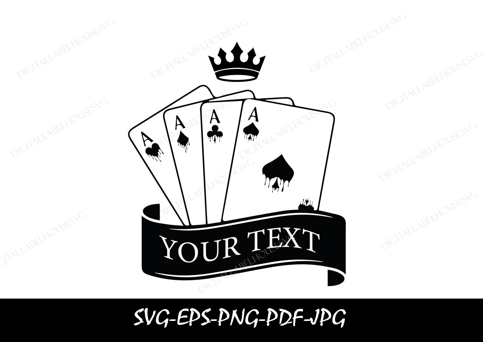 Playing Cards dripping,Aces Playing Cards SVG Files, Ace of - Inspire ...
