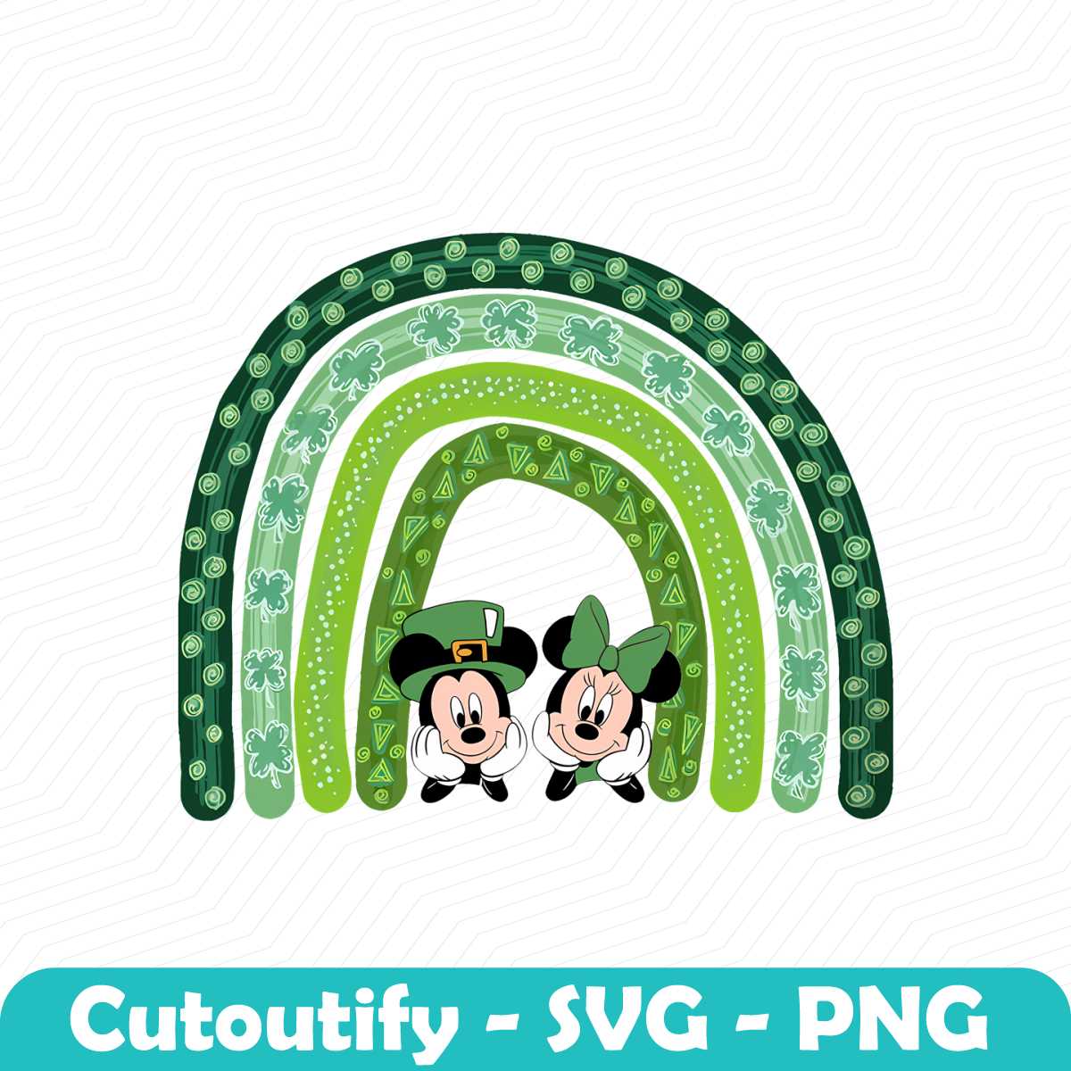Disney St Patricks Day Mickey Minnie PNG | Inspire Uplift