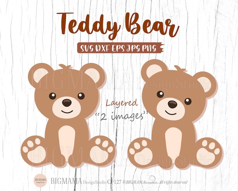 Teddy bear SVG Cricut,Baby bear svg,Woodland Animals,Layered | Inspire ...