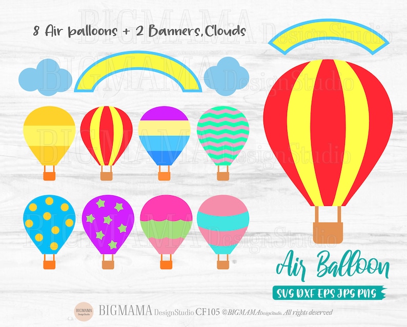 Air Balloon SVG,DXF,Party Decor,Balloon Cut File,Bundle,Birt | Inspire ...