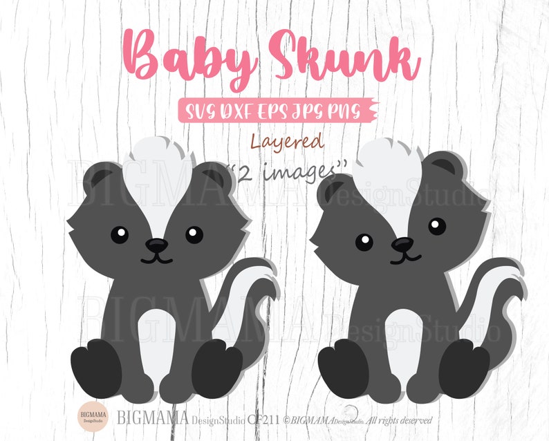 46Baby Skunk SVG,Woodland Animals,Nursery,Skunk Svg File,Cut | Inspire ...