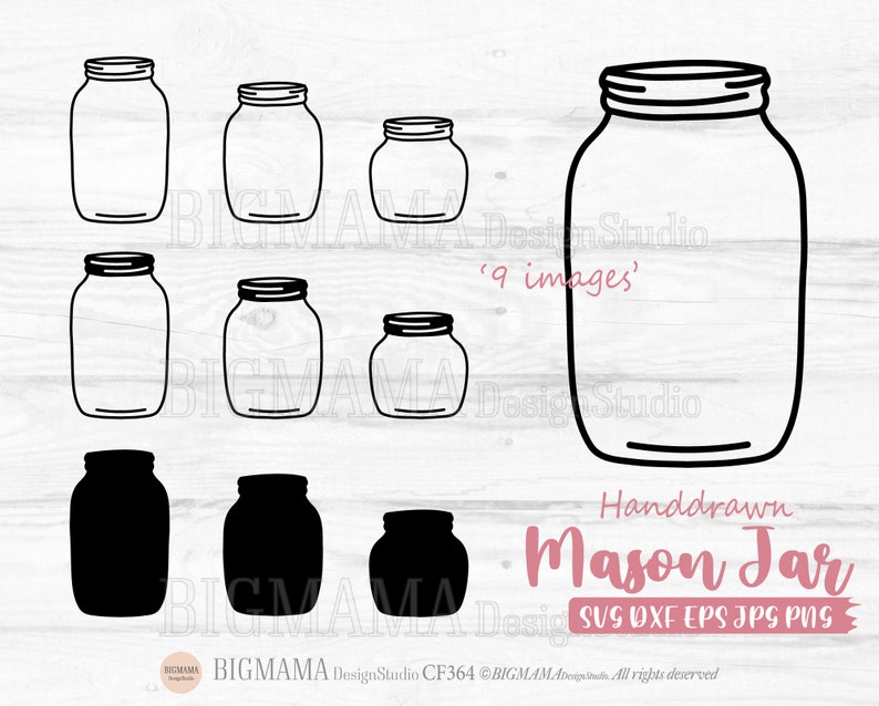 59Mason Jars SVG,Mason Bottle,Glass Jars,Monogram Frame,Vase - Inspire ...