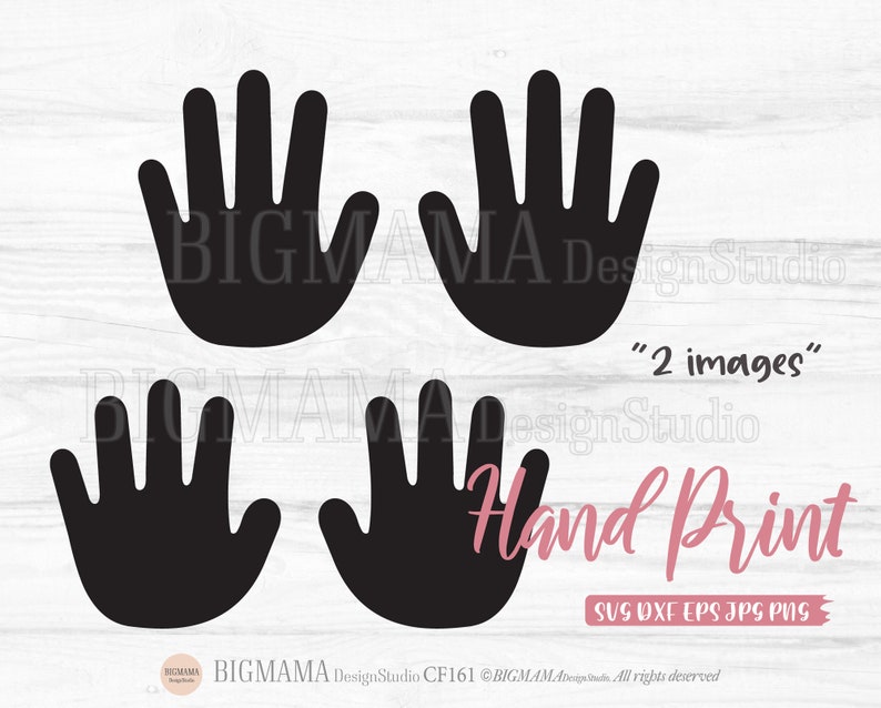 100Hand Print SVG,DXF,Hand Prints,Hand Print PNG,Cut File,Bu | Inspire ...