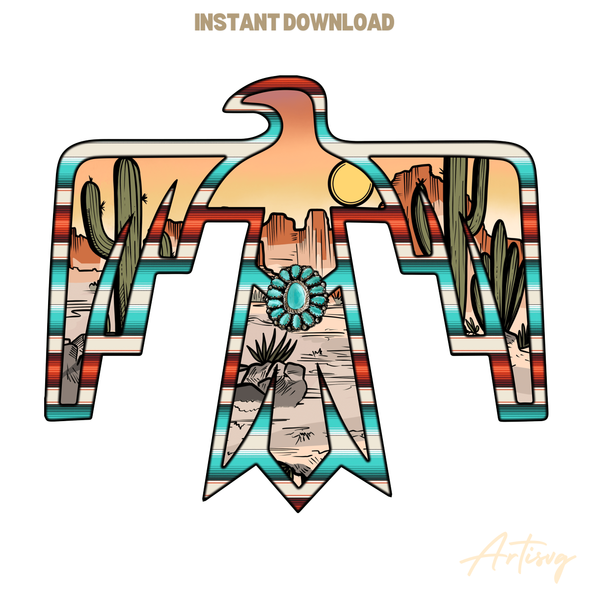 Free Bird Western PNG Download Digital Download Files | Inspire Uplift