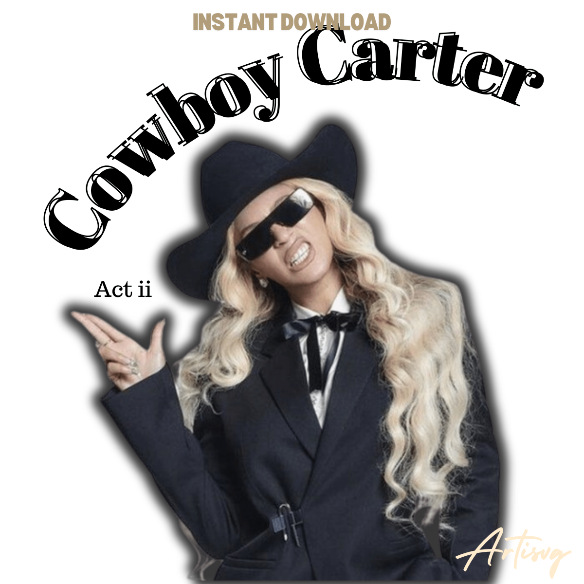 Cowboy Carter PNG Download Digital Download Files | Inspire Uplift