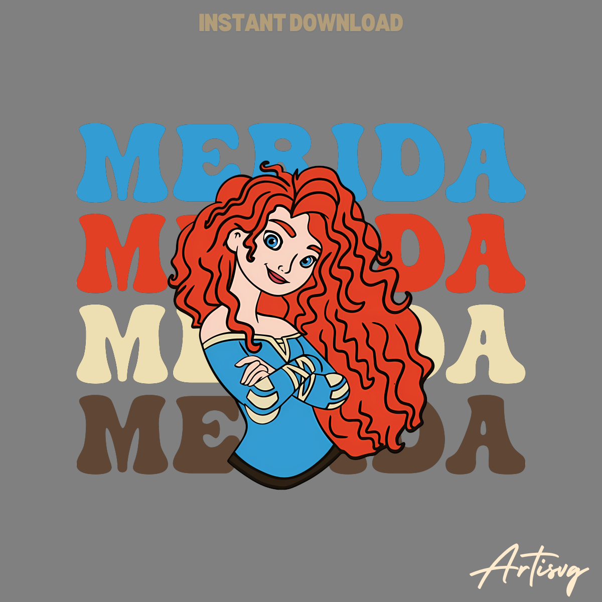 Merida Disney Princess Png Digital Download Files - Inspire Uplift