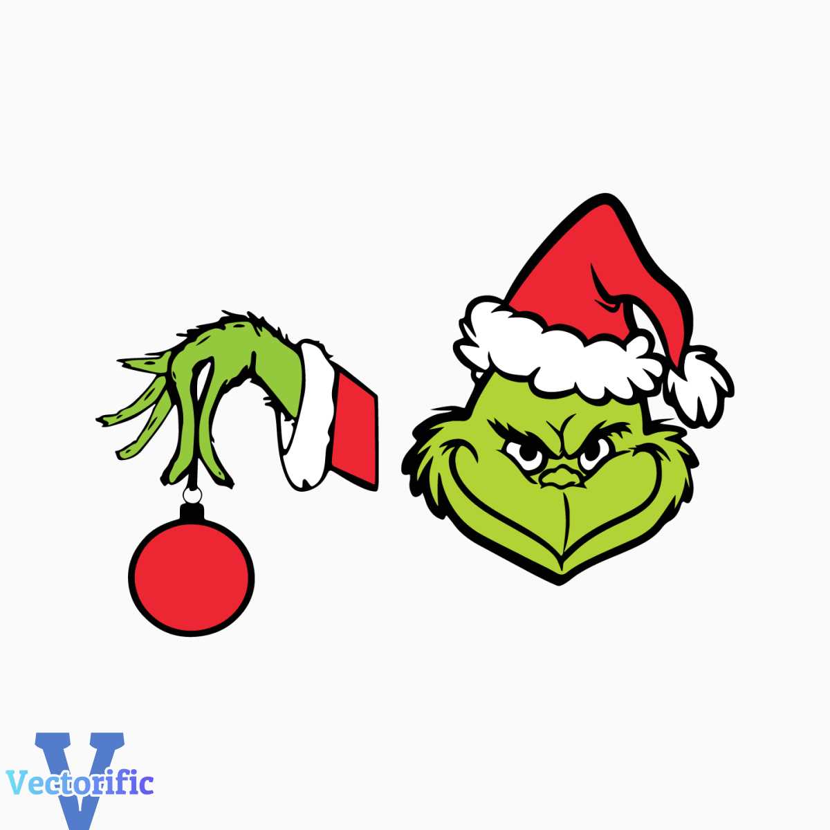 Grinch Face Svg, Grinch Hand SVG, Grinch Face and Hand with | Inspire ...