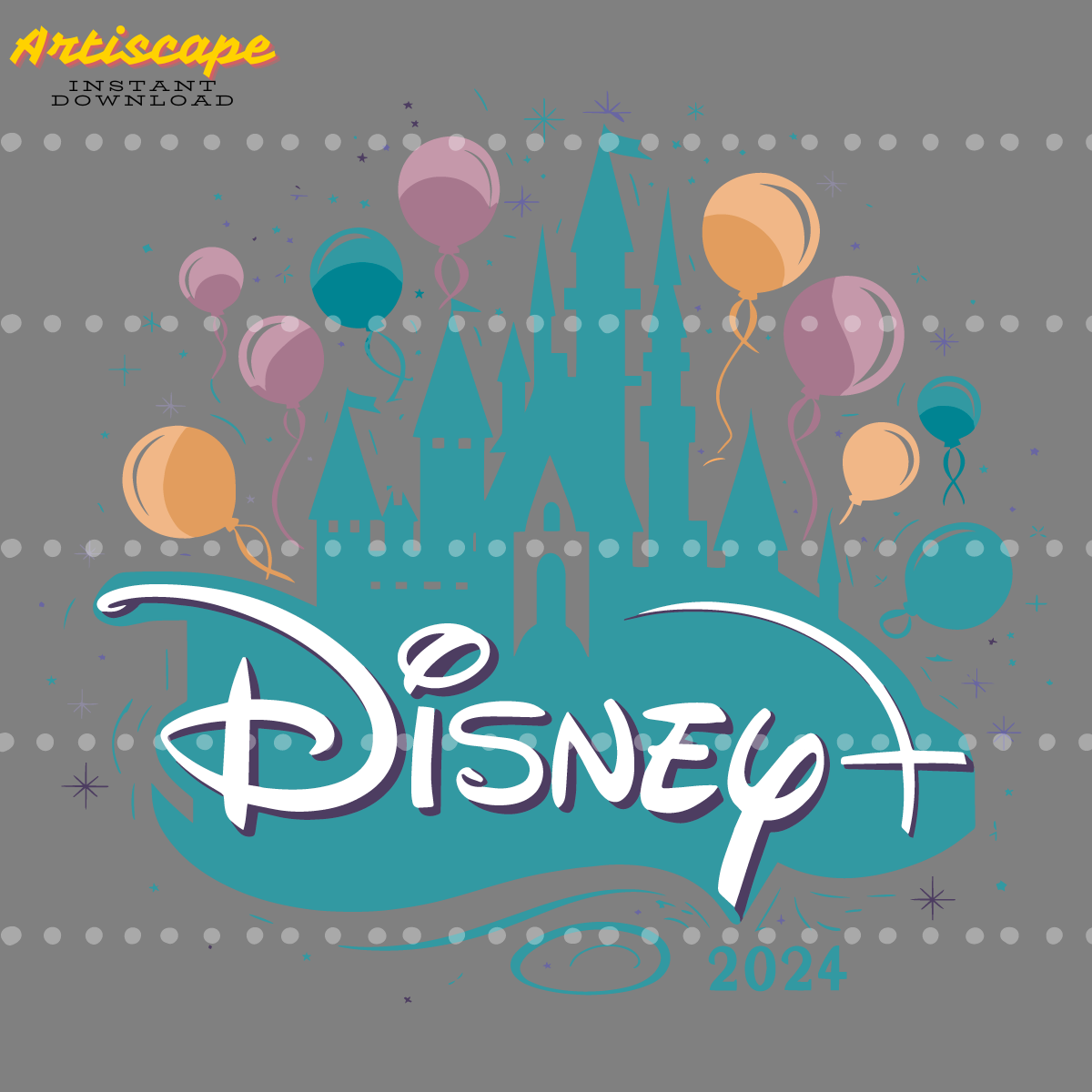 Disney 2024 Castle Disneyland Vacation SVG | Inspire Uplift