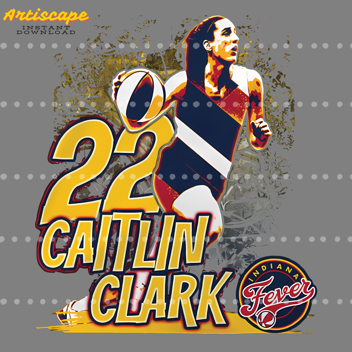 Caitlin Clark Indiana Fever Basketball Png | Inspire Uplift